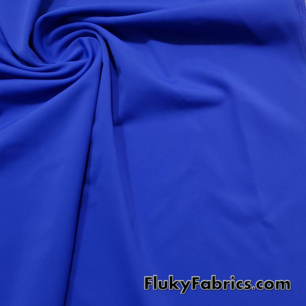 Zaffre Blue Solid Nylon Spandex Fabric | #FlukyFabrics
