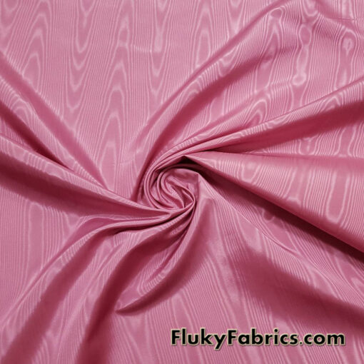 Charm Pink Moire/Moiré Taffeta Fabric 45" Wide - Fluky Fabrics Online Shop