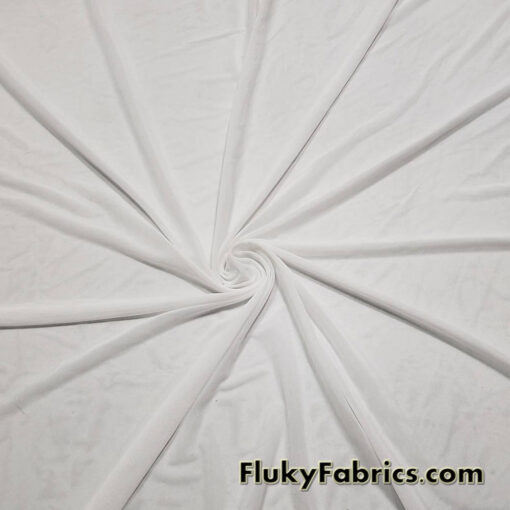 Off White Solid Power Mesh Nylon Spandex Fabric - Fluky Fabrics Online Shop