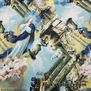 Religious Themed Print 4-Way Stretch Mesh Fabric - Fluky Fabrics Online ...