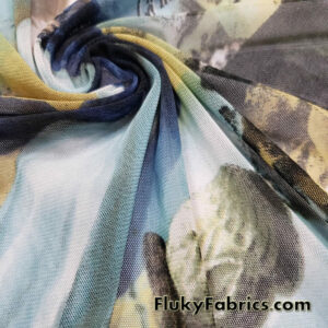 Religious Themed Print 4-Way Stretch Mesh Fabric - Fluky Fabrics Online ...