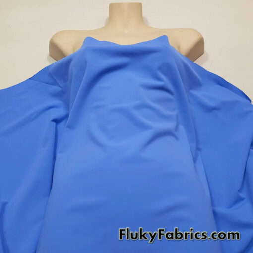 Blueberry Blue Solid Matte Nylon Spandex Fabric - Fluky Fabrics Online Shop