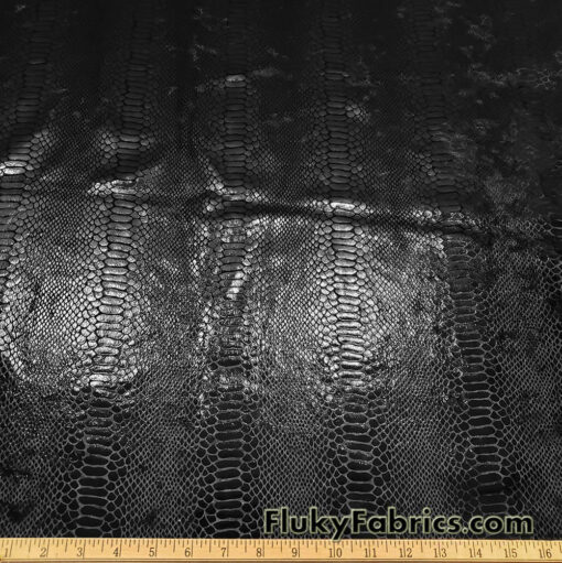 Black on Black Exotic Dragon Scales Black Metallic Foil on Crushed Ice ...