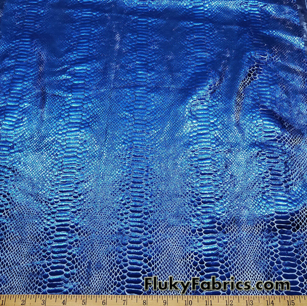 Metallic Royal Blue Exotic Dragon Scales Foil on Dusty Royal Blue ...